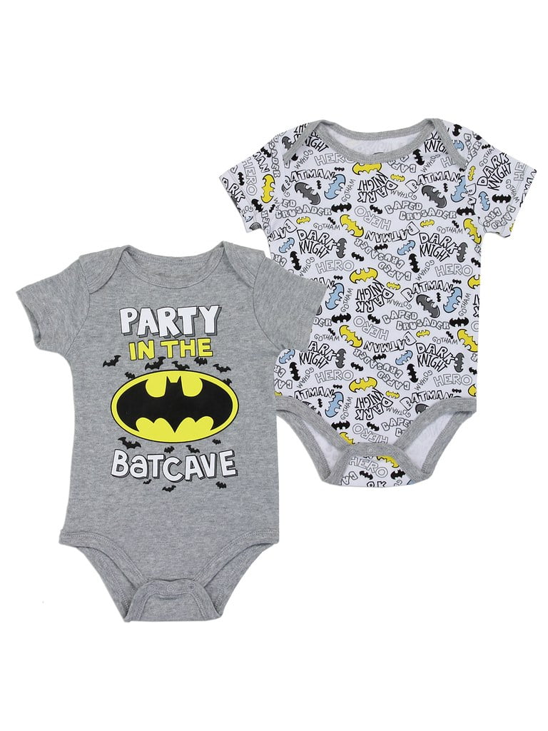 Batman Baby Boys' Party in the Bat Cave Bodysuit 2 Pack - Walmart.com