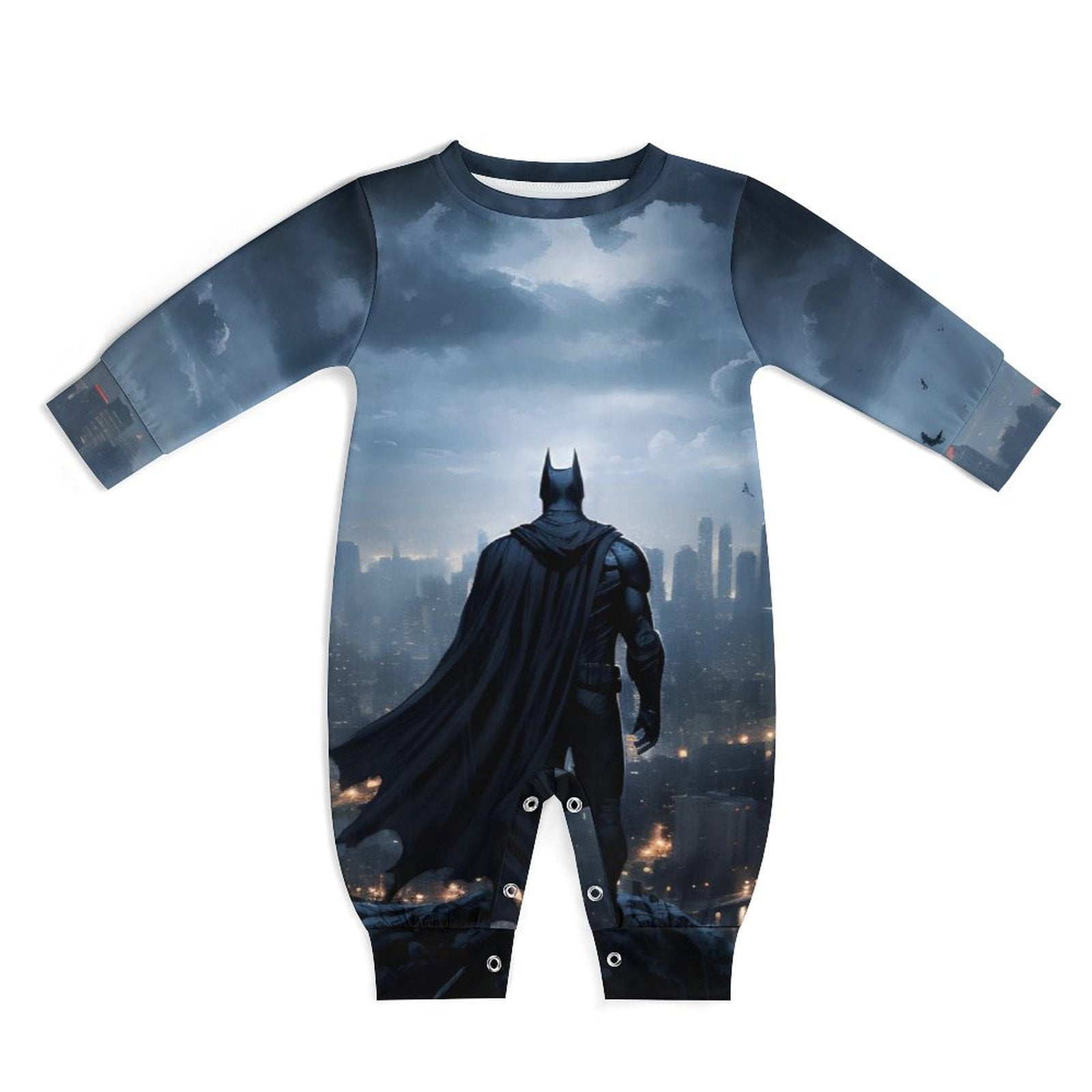 Batman Baby Long Sleeve Rompers Footless Jumpsuits One-Piece Outfits ...