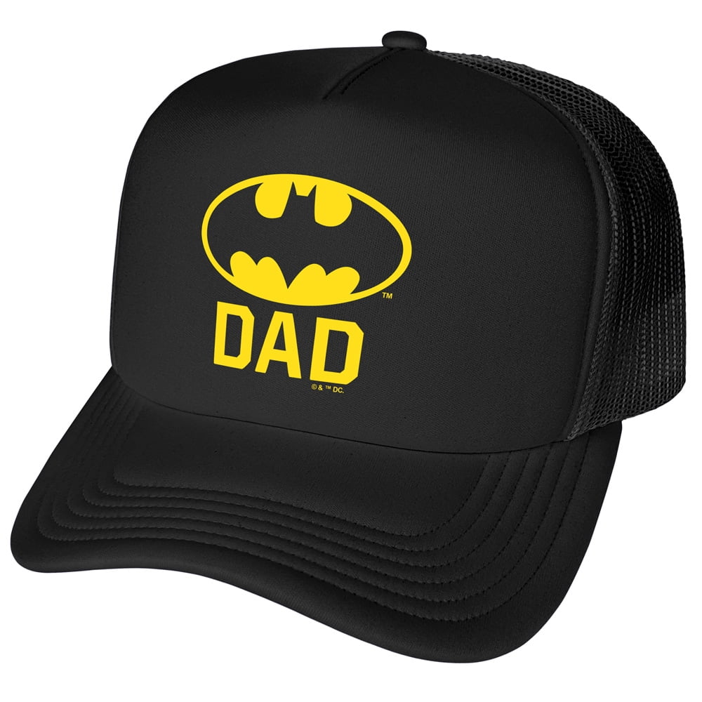 Batman Bat Dad Shield Logo Foam Snapback Trucker Hat - Unisex for Men ...