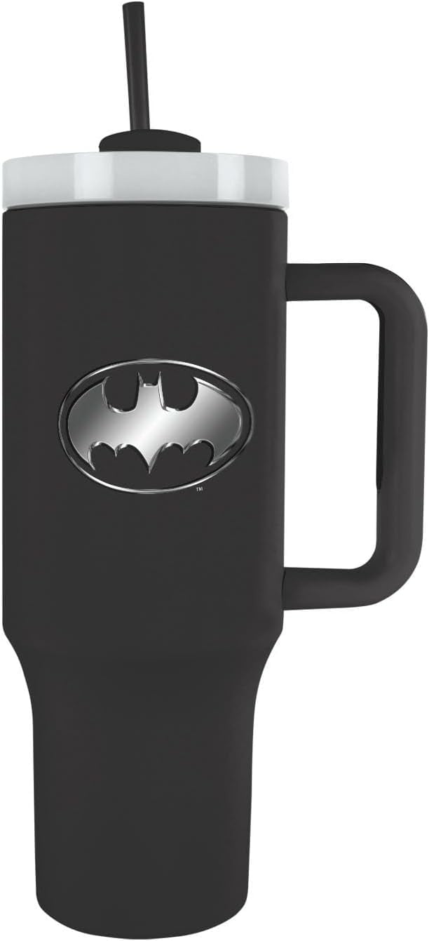Batman Bat Emblem 40oz/1200ML Tumbler with Straw and Lid, Advanced ...