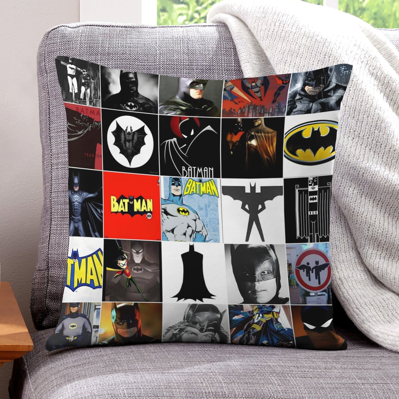 Batman Bat Man-themed plush velvet Pillow Cover Case Gifts Pillowcase ...