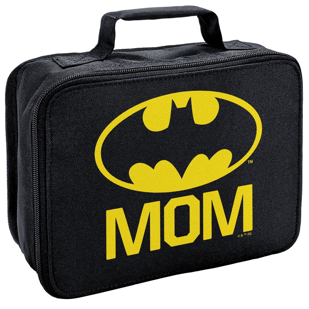 Batman Bat Mom Shield Logo Insulated Soft Sided Lunch Box - Reusable ...