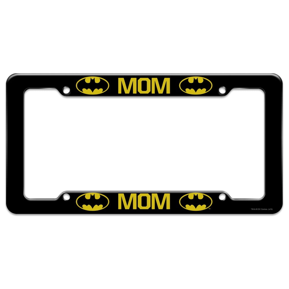 Batman Bat Mom Shield Logo License Plate Tag Frame - Walmart.com