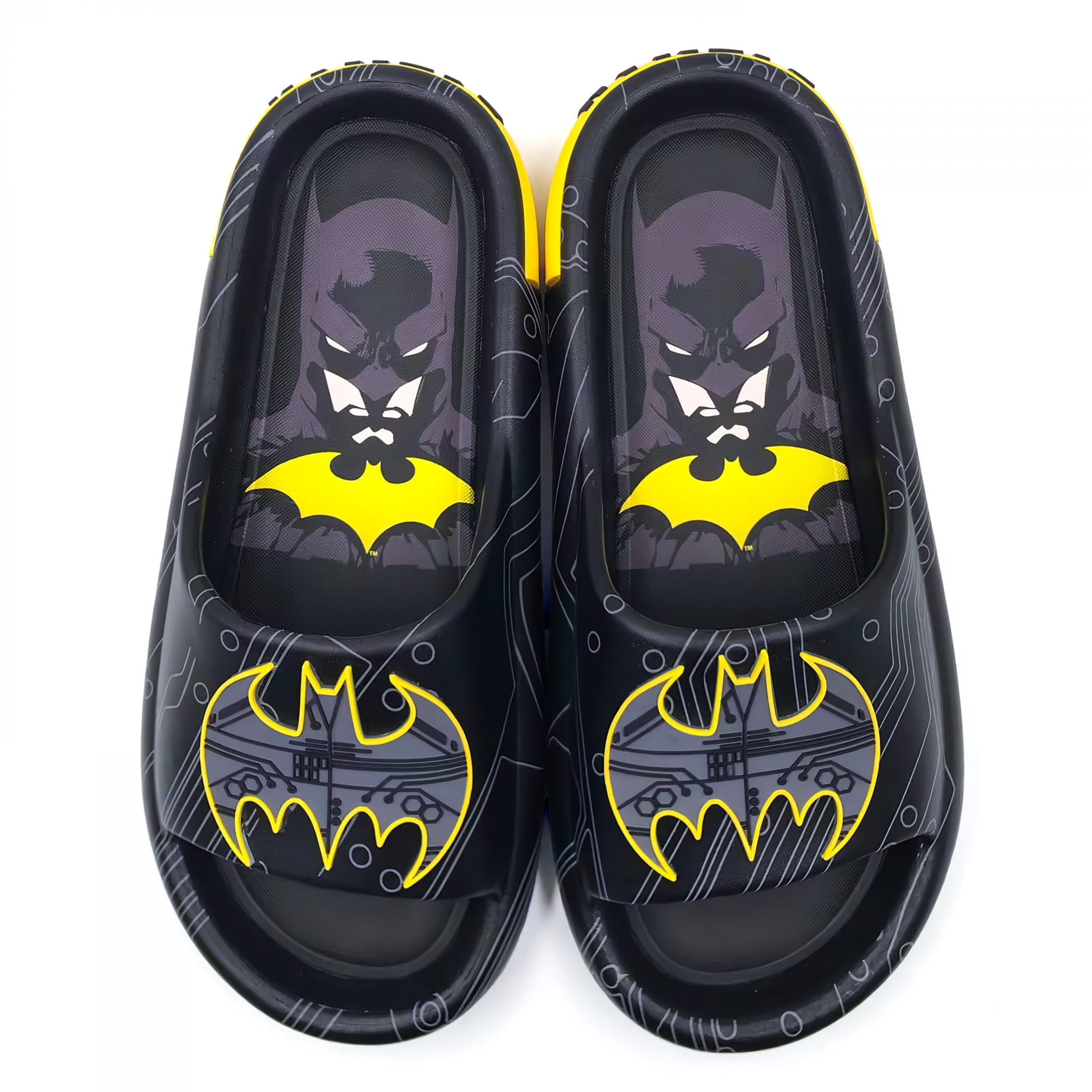 Batman 891286-size10 Bat Signal Mens Cloud Comfort Foam Slide Sandals ...