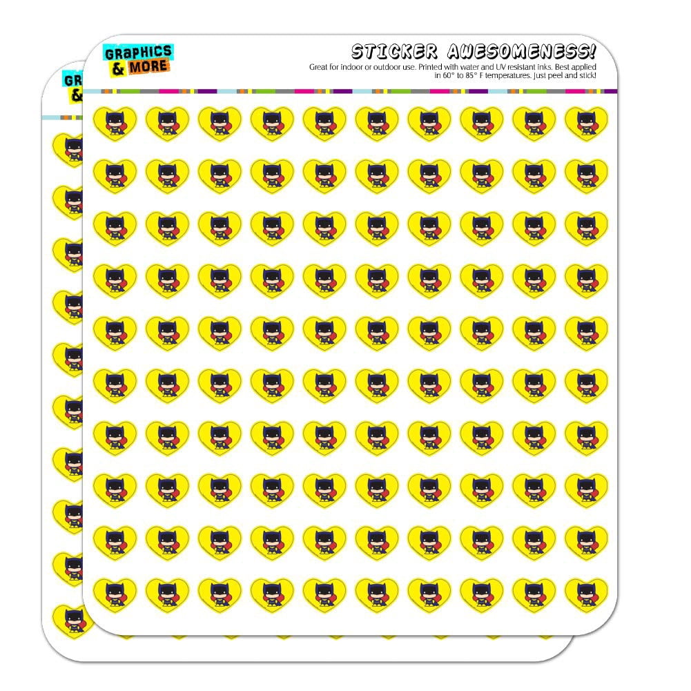 Batman Batgirl Cute Chibi Character Heart Shaped Planner Calendar ...