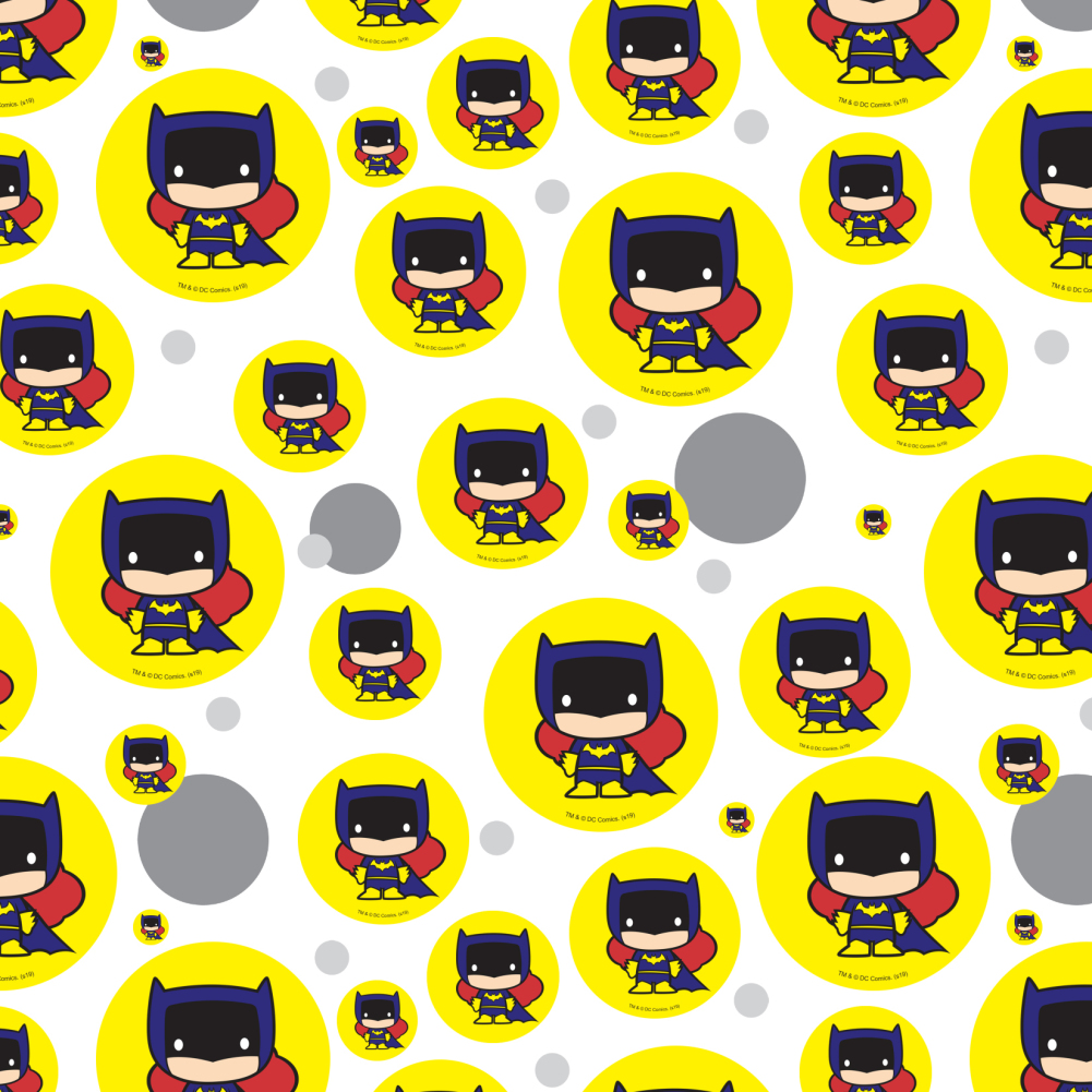 Batman Batgirl Cute Chibi Character Premium Gift Wrap Wrapping Paper ...