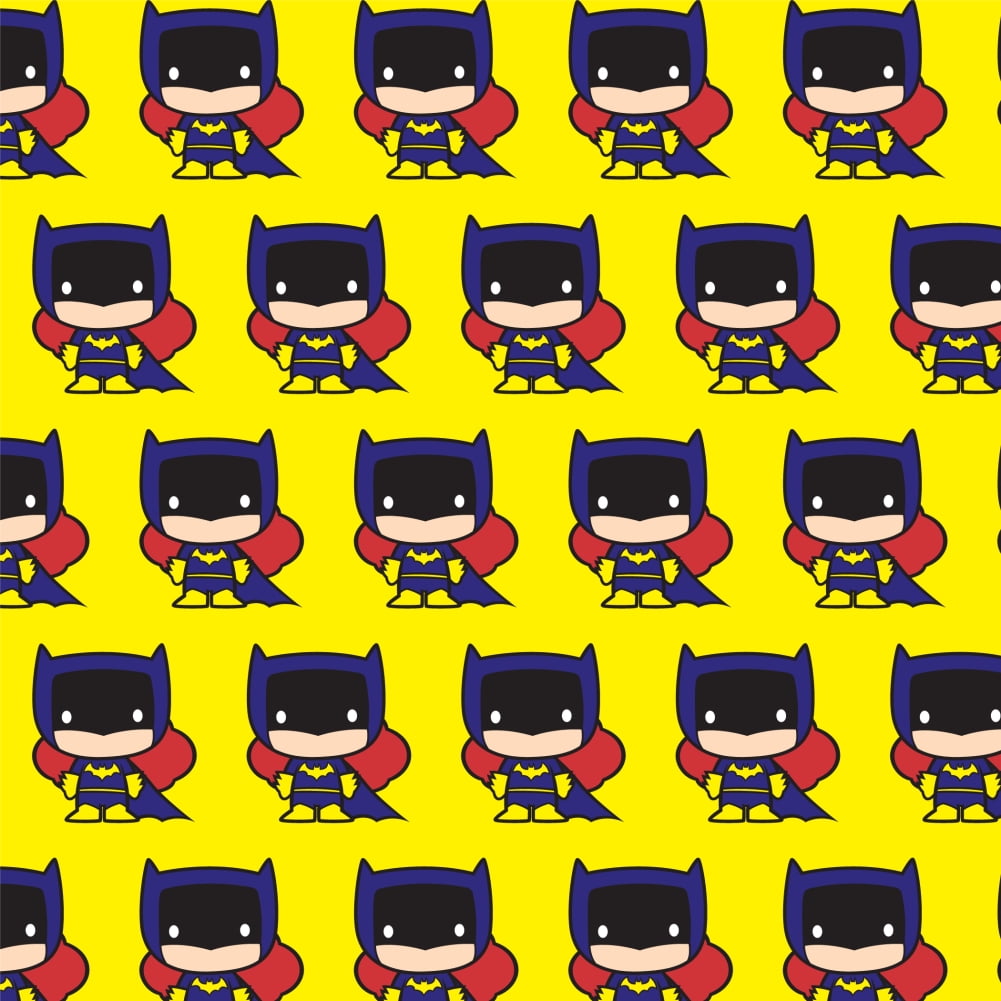 Batman Batgirl Cute Chibi Character Premium Roll Gift Wrap Wrapping ...