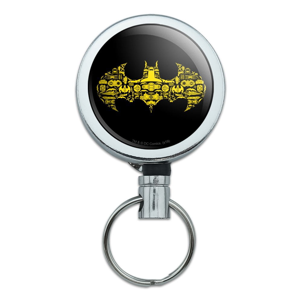 Batman Batman Icons Logo Heavy Duty Metal Retractable Reel ID Badge Key ...