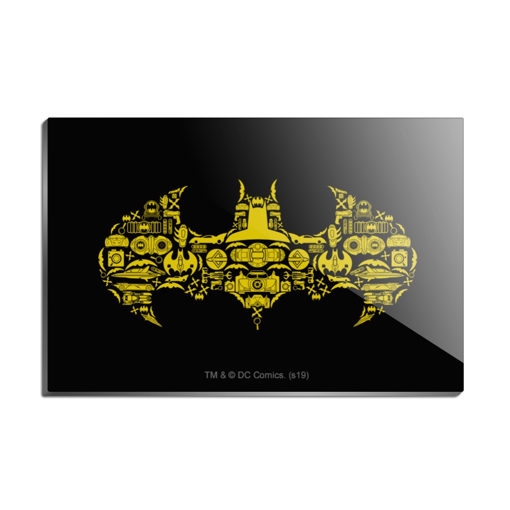 Batman Batman Icons Logo Rectangle Acrylic Fridge Refrigerator Magnet ...