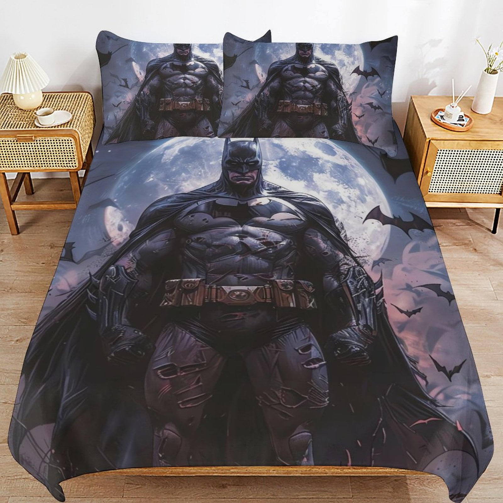 Batman Bed Duvet Cover Microfiber Bedding Sets 3D Printed Lightweight 3 ...