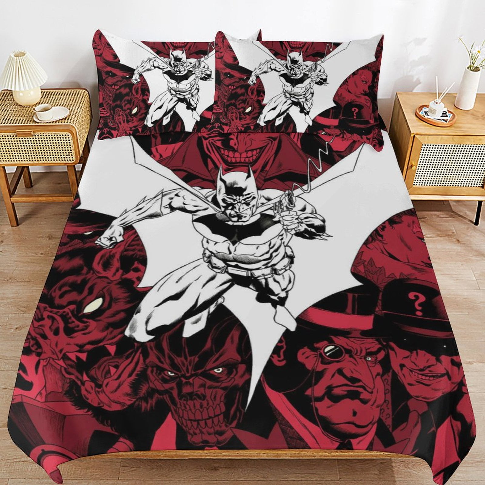 Batman Bed Duvet Cover Microfiber Bedding Sets 3D Printed Lightweight 3 ...