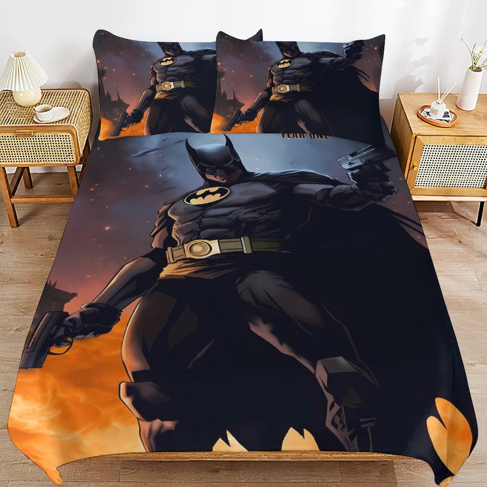 Batman Bed Duvet Cover Microfiber Bedding Sets 3D Printed Lightweight 3 ...