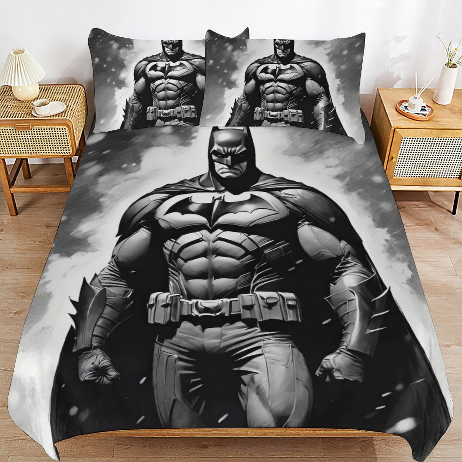 Batman Bed Duvet Cover Microfiber Bedding Sets 3D Printed Lightweight 3 ...