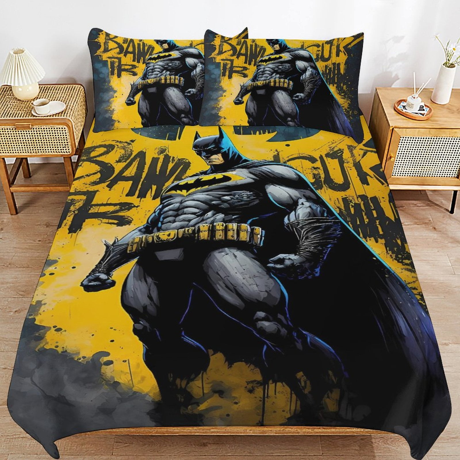 Batman Bed Duvet Cover Microfiber Bedding Sets 3D Printed Lightweight 3 ...