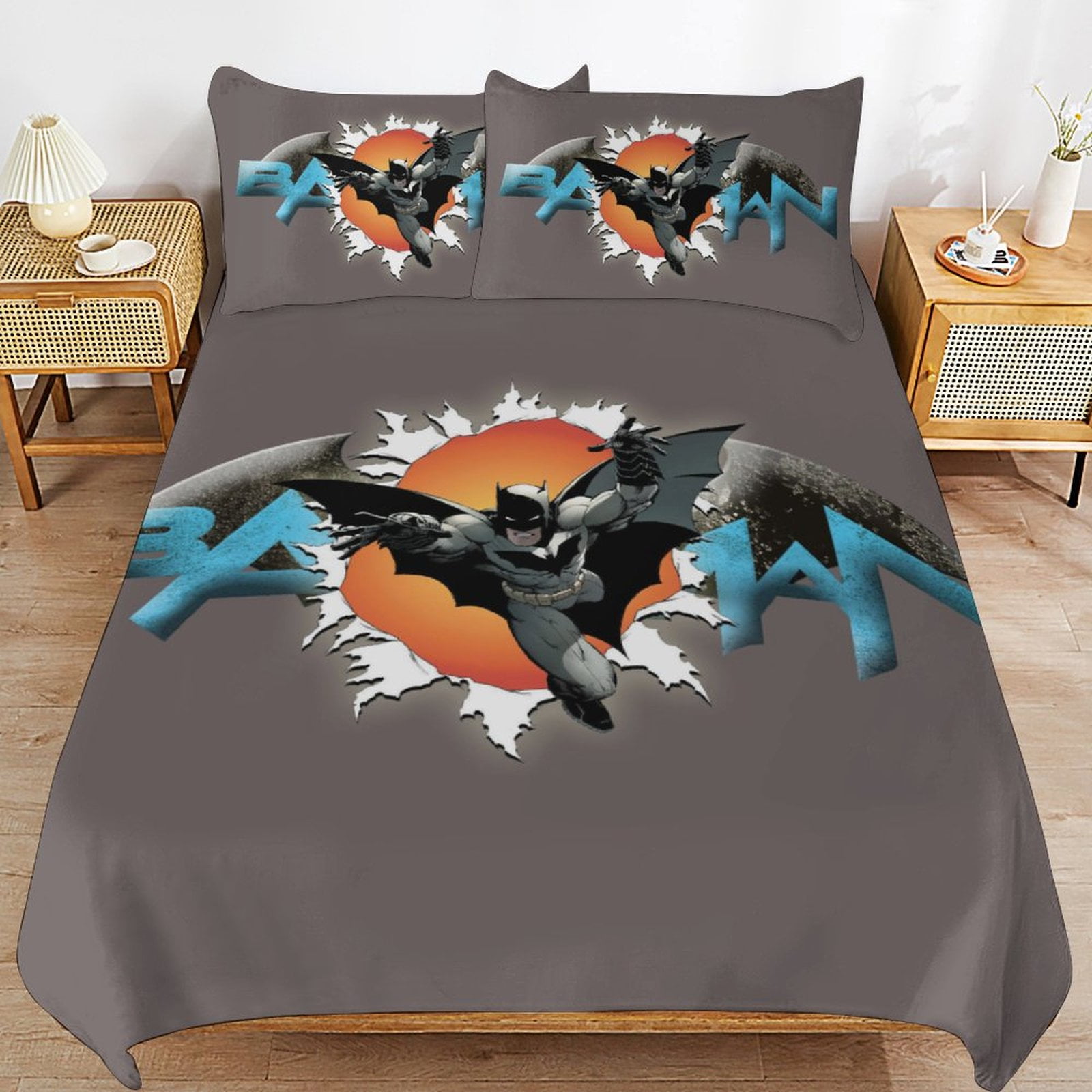 Batman Bed Duvet Cover Microfiber Bedding Sets 3D Printed Lightweight 3 ...