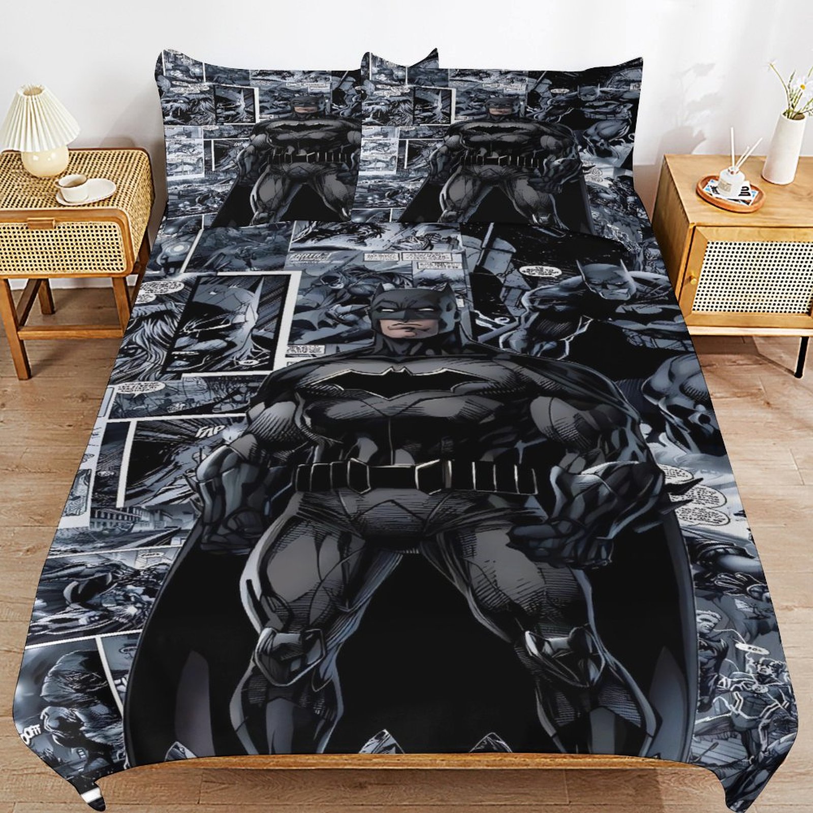 Batman Bed Duvet Cover Microfiber Bedding Sets 3D Printed Lightweight 3 ...