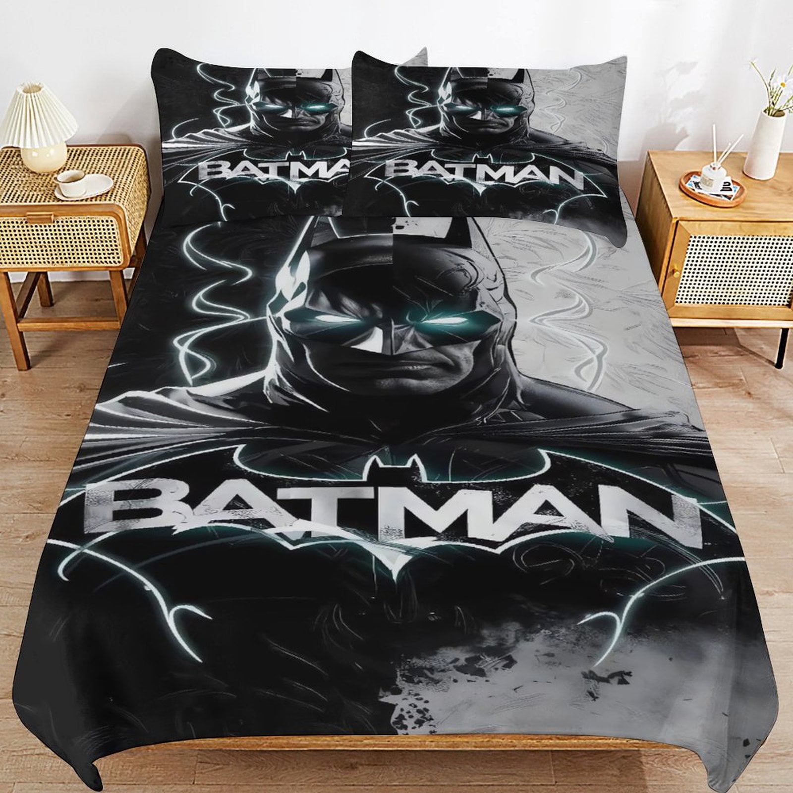 Batman Bed Duvet Cover Microfiber Bedding Sets 3D Printed Lightweight 3 ...