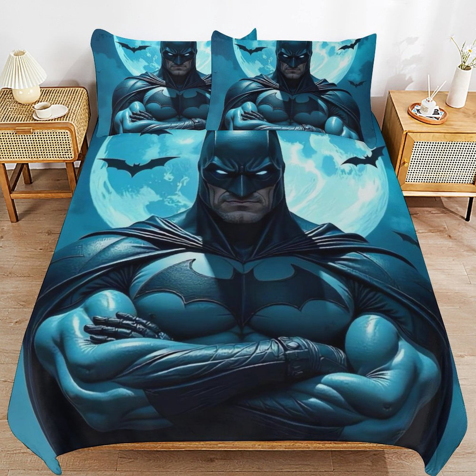 Batman Bed Duvet Cover Microfiber Bedding Sets 3D Printed Lightweight 3 ...