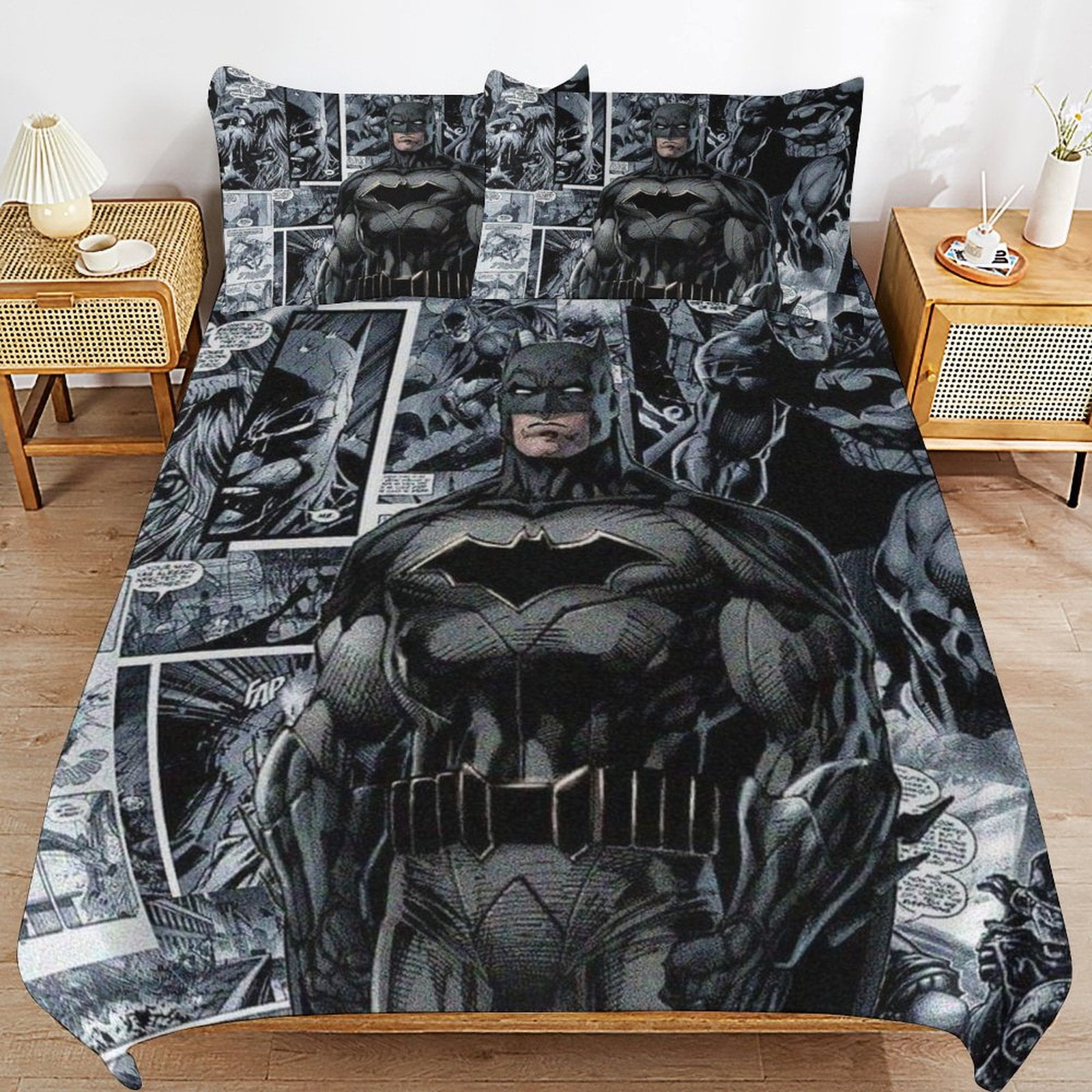 Batman Bed Duvet Cover Microfiber Bedding Sets 3D Printed Lightweight 3 ...