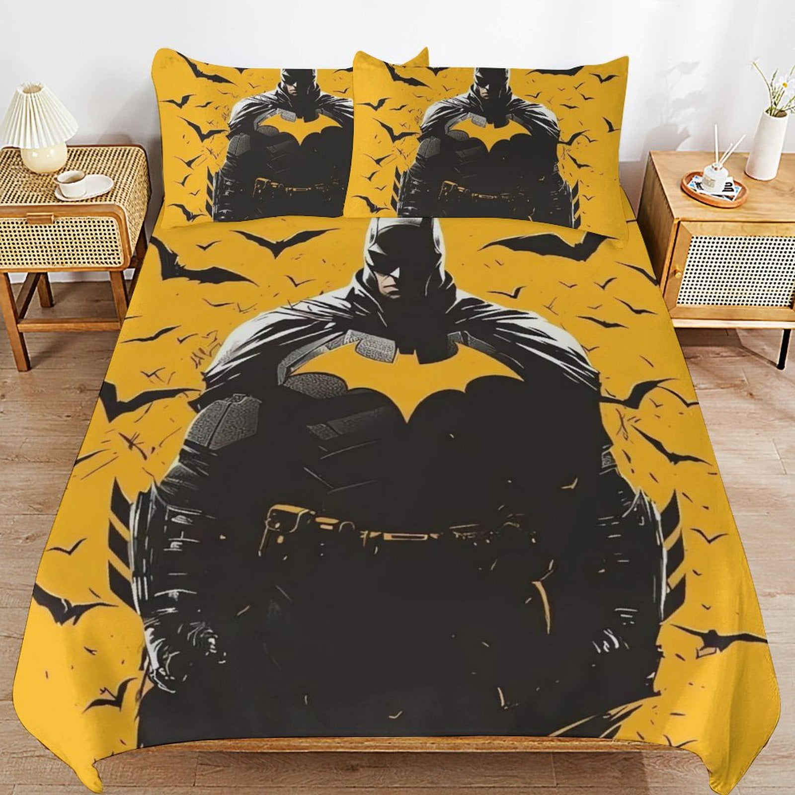 Batman Bed Duvet Cover Microfiber Bedding Sets 3D Printed Lightweight 3 ...