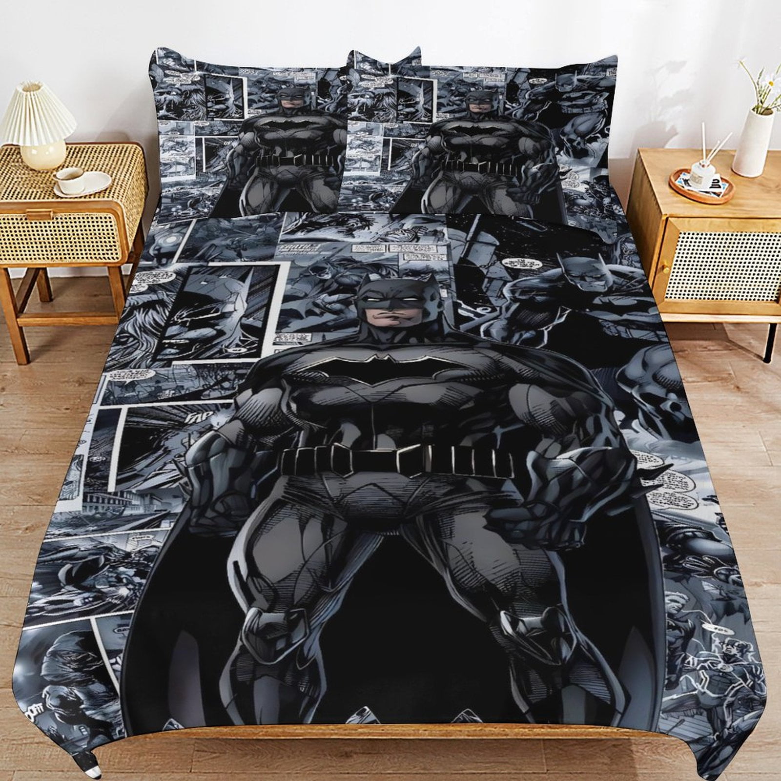 Batman Bed Duvet Cover Microfiber Bedding Sets 3D Printed Lightweight 3 ...