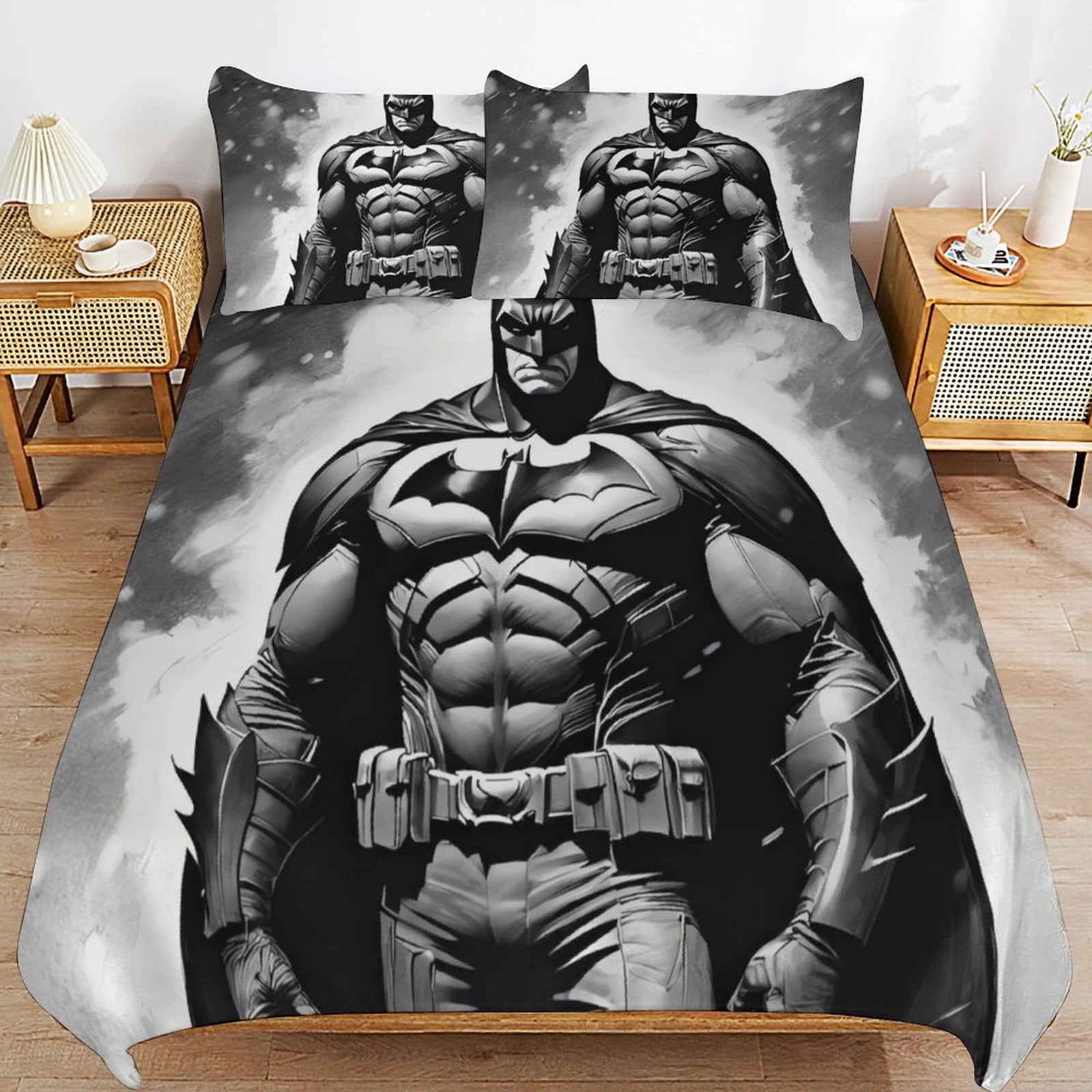 Batman Bed Duvet Cover Microfiber Bedding Sets 3D Printed Lightweight 3 ...