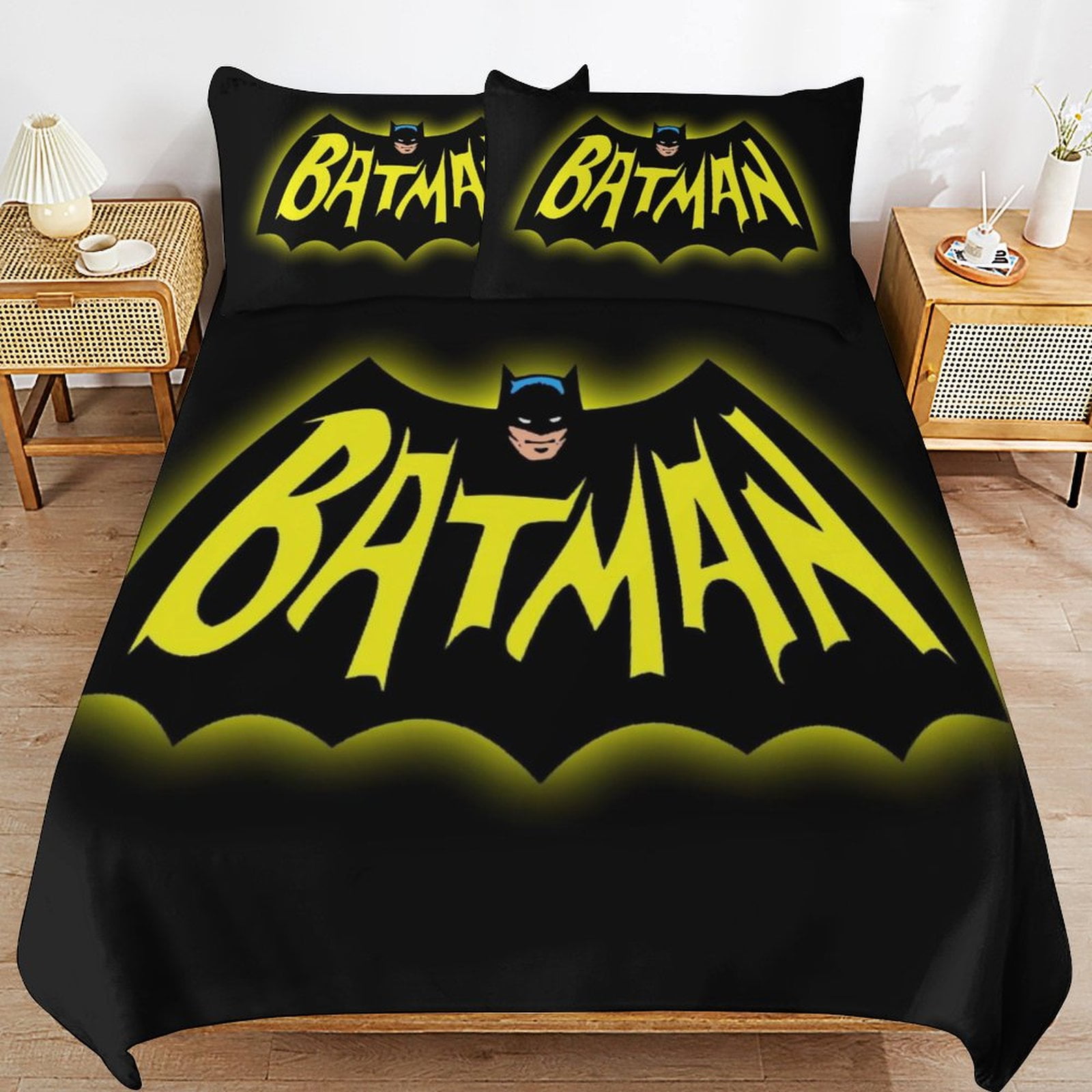 Batman Bed Duvet Cover Microfiber Bedding Sets 3D Printed Lightweight 3 ...