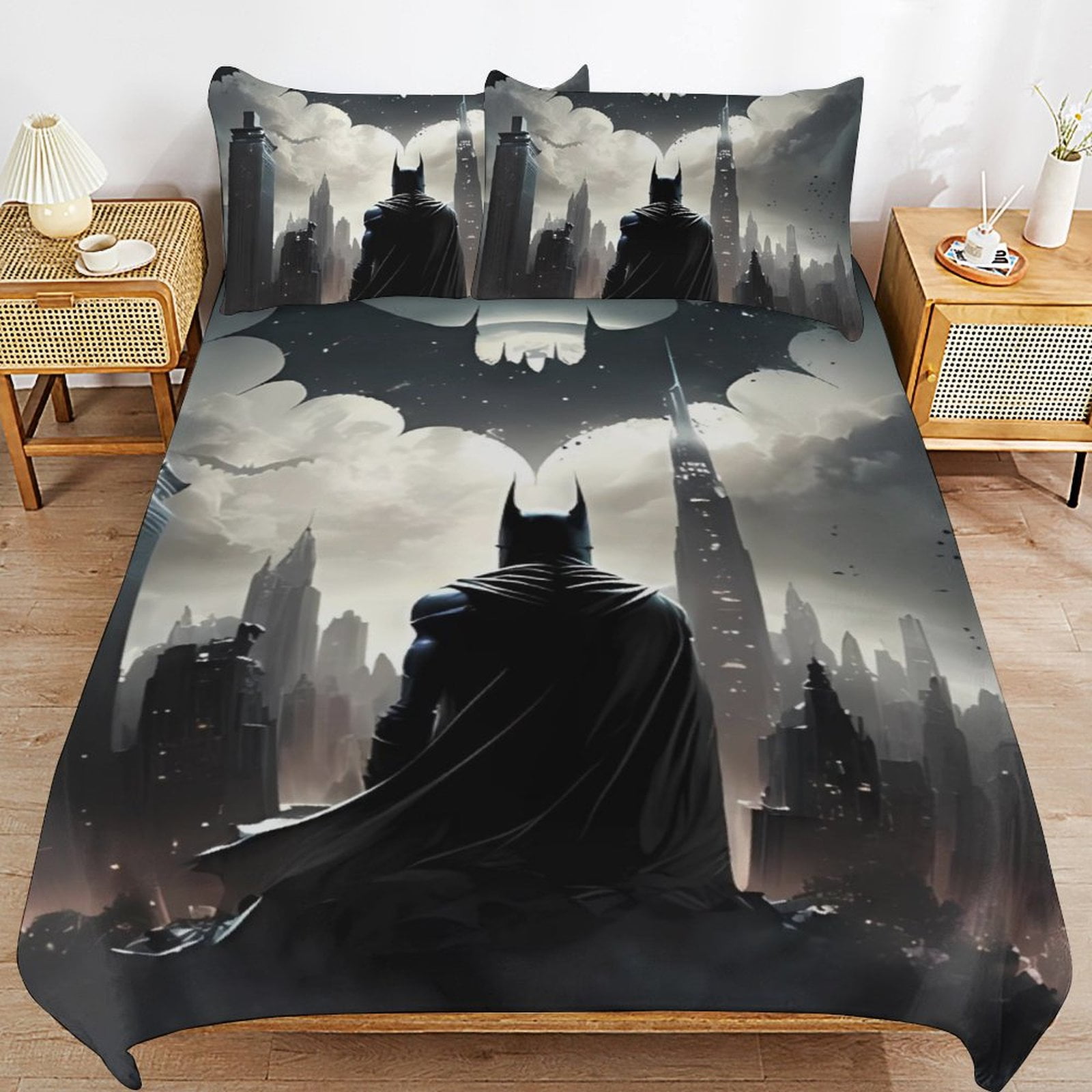 Batman Bed Duvet Cover Microfiber Bedding Sets 3D Printed Lightweight 3 ...