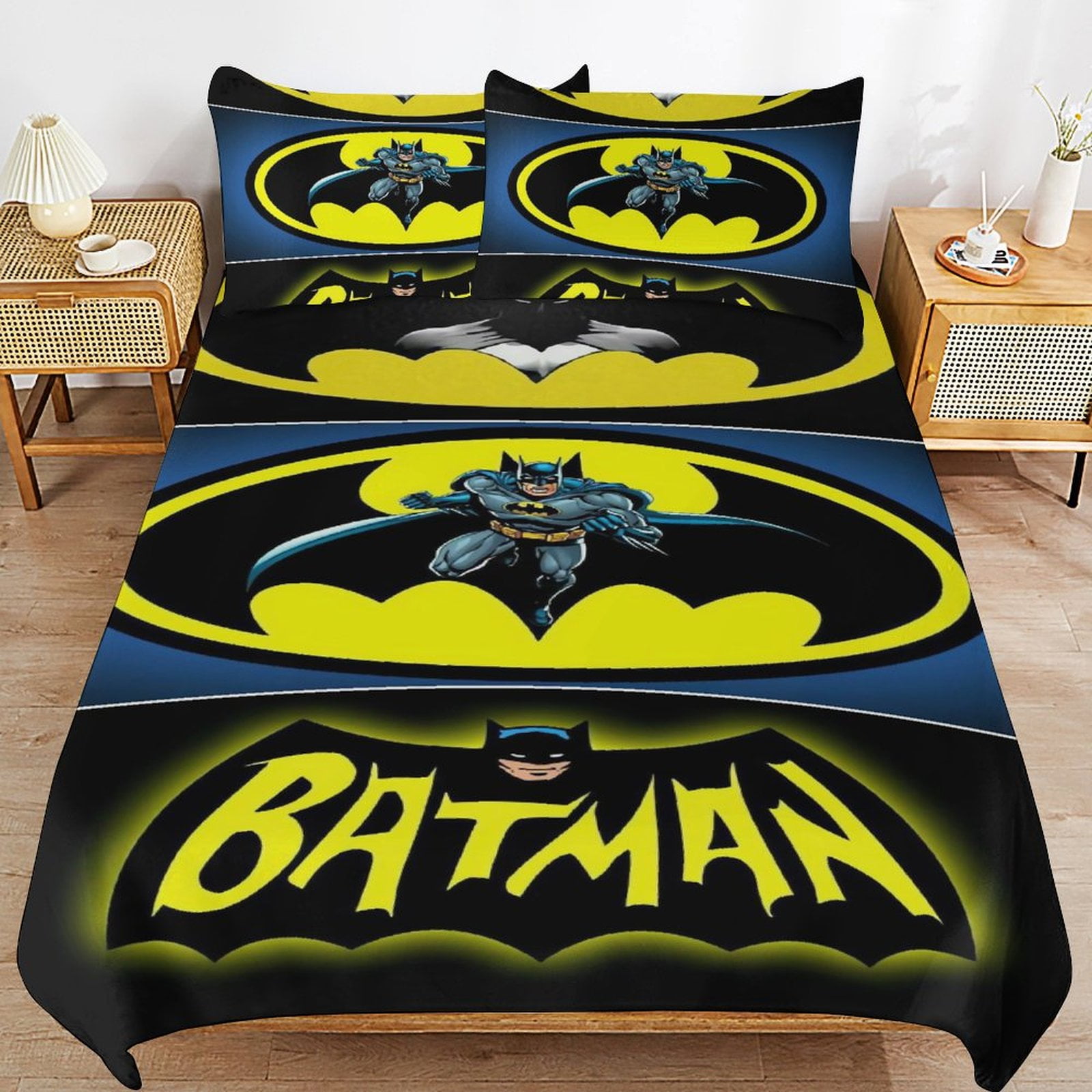 Batman Bed Duvet Cover Microfiber Bedding Sets 3D Printed Lightweight 3 ...