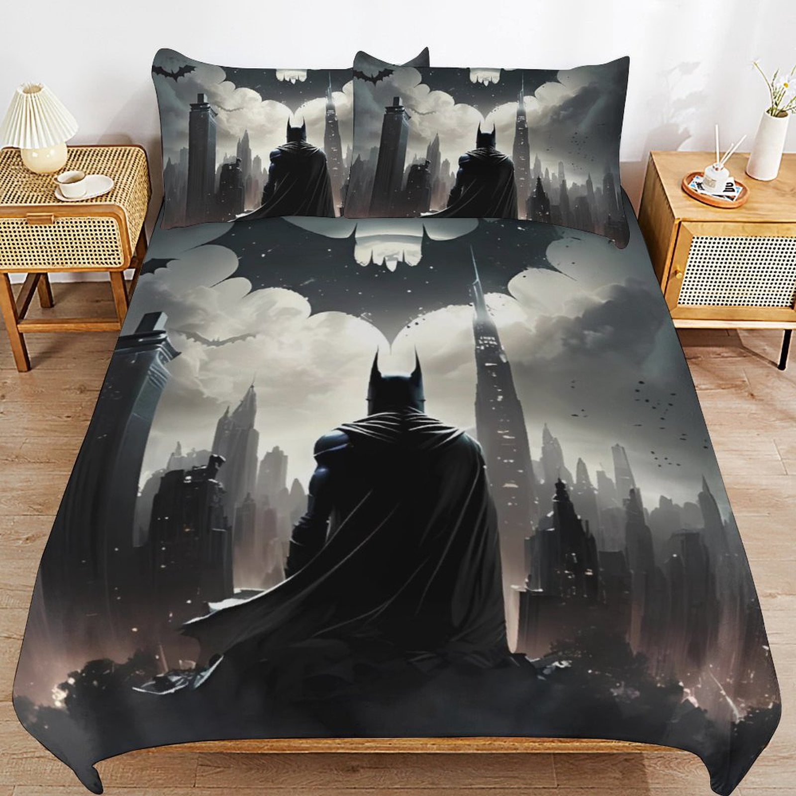 Batman Bed Duvet Cover Microfiber Bedding Sets 3D Printed Lightweight 3 ...