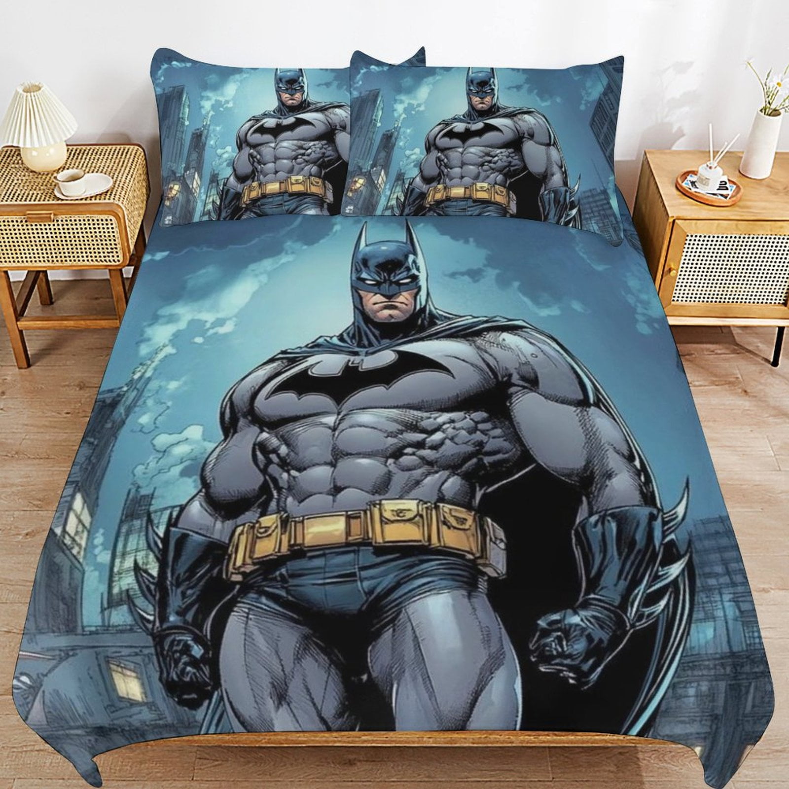 Batman Bed Duvet Cover Microfiber Bedding Sets 3D Printed Lightweight 3 ...