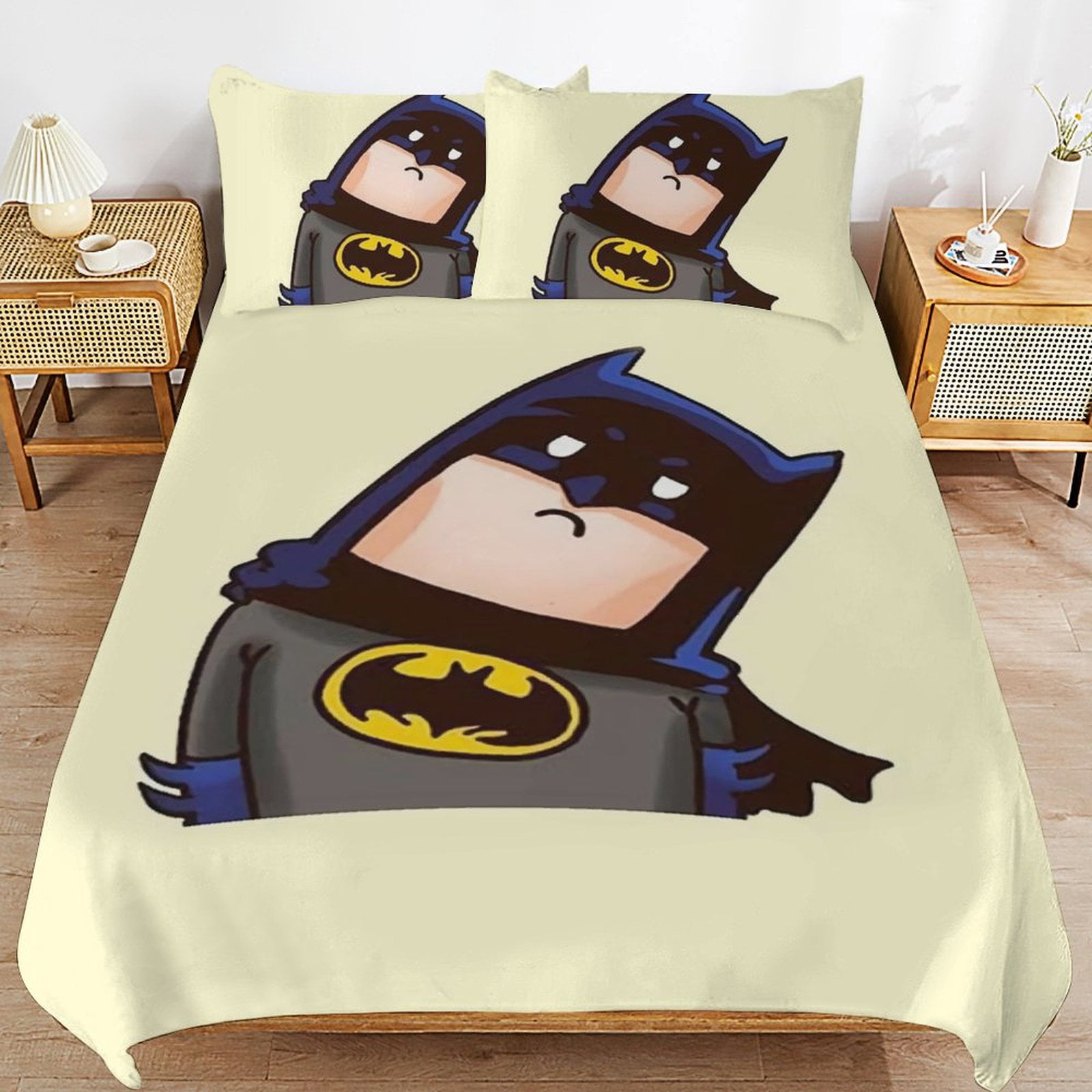 Batman Bedding Sets Ultra Soft Skin-Friendly Duvet Cover 3 Piece, Cute ...