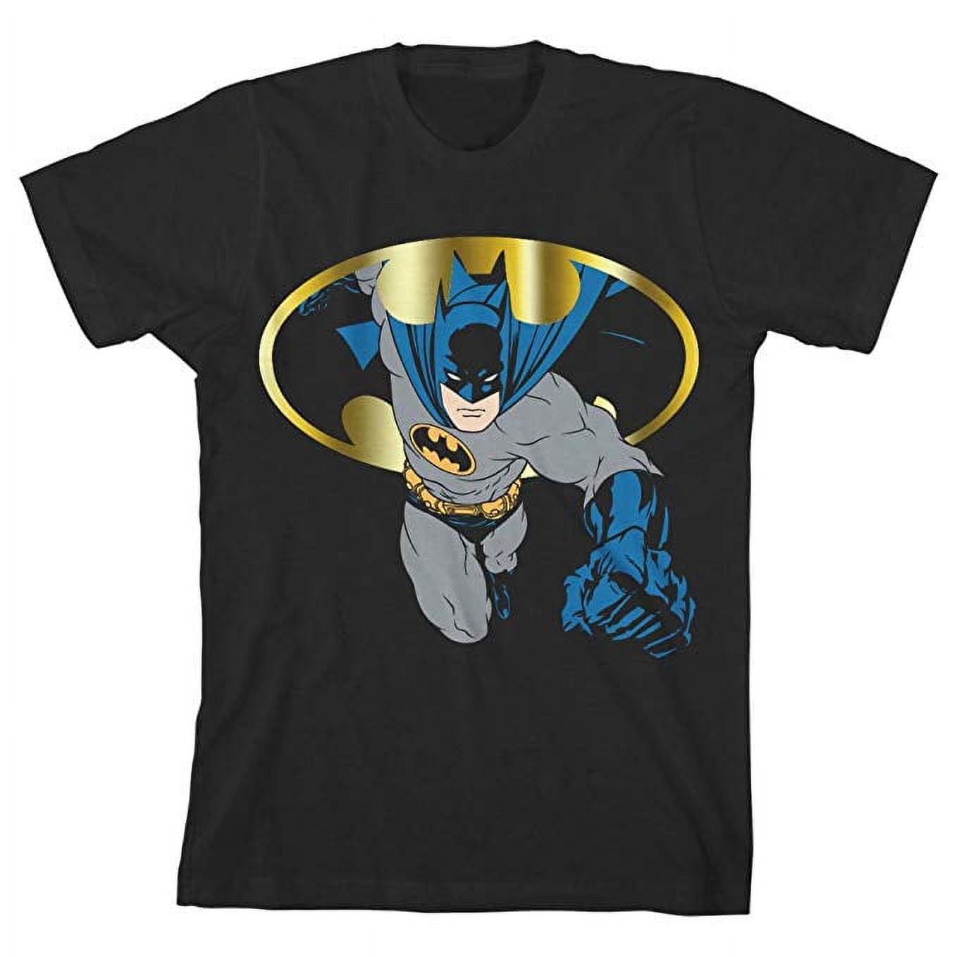Batman Big Boys' Batman Metallic Logo Tee - Walmart.com