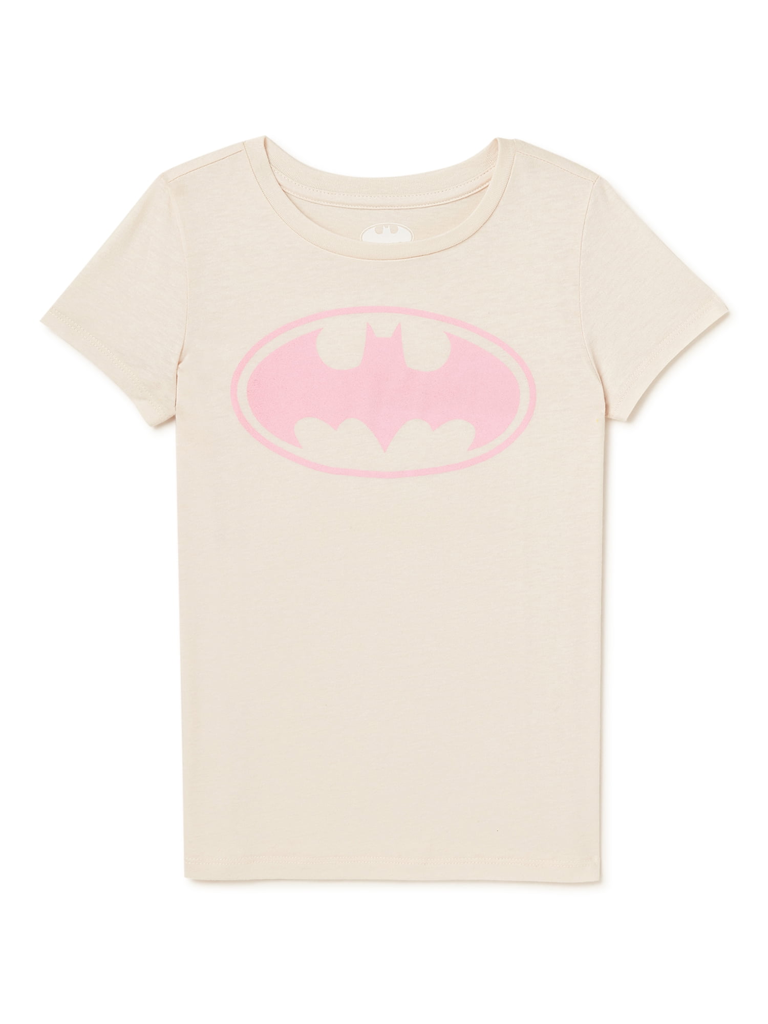 Batman Big Girls Short Sleeve Graphic Casual T-Shirt, Sizes 4-18 ...