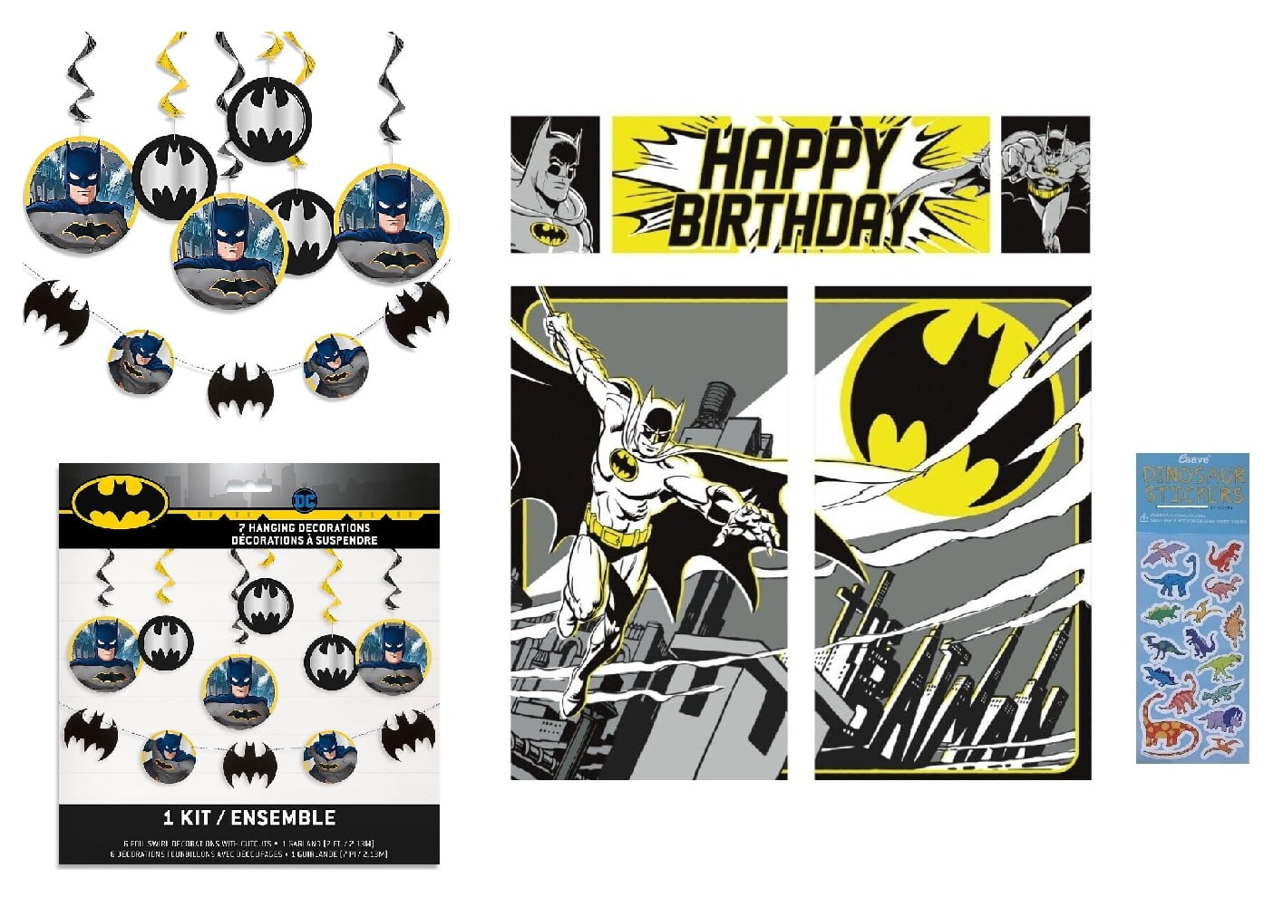 Batman Birthday Party Supplies Bundle Includes 1 Scene Setter Photo ...
