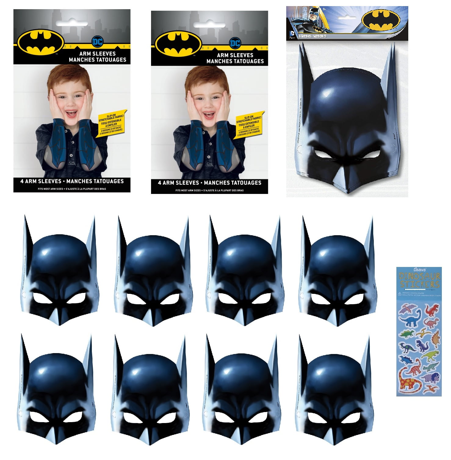 Batman Birthday Party Supplies Bundle Pack Includes 8 Party Paper Masks ...