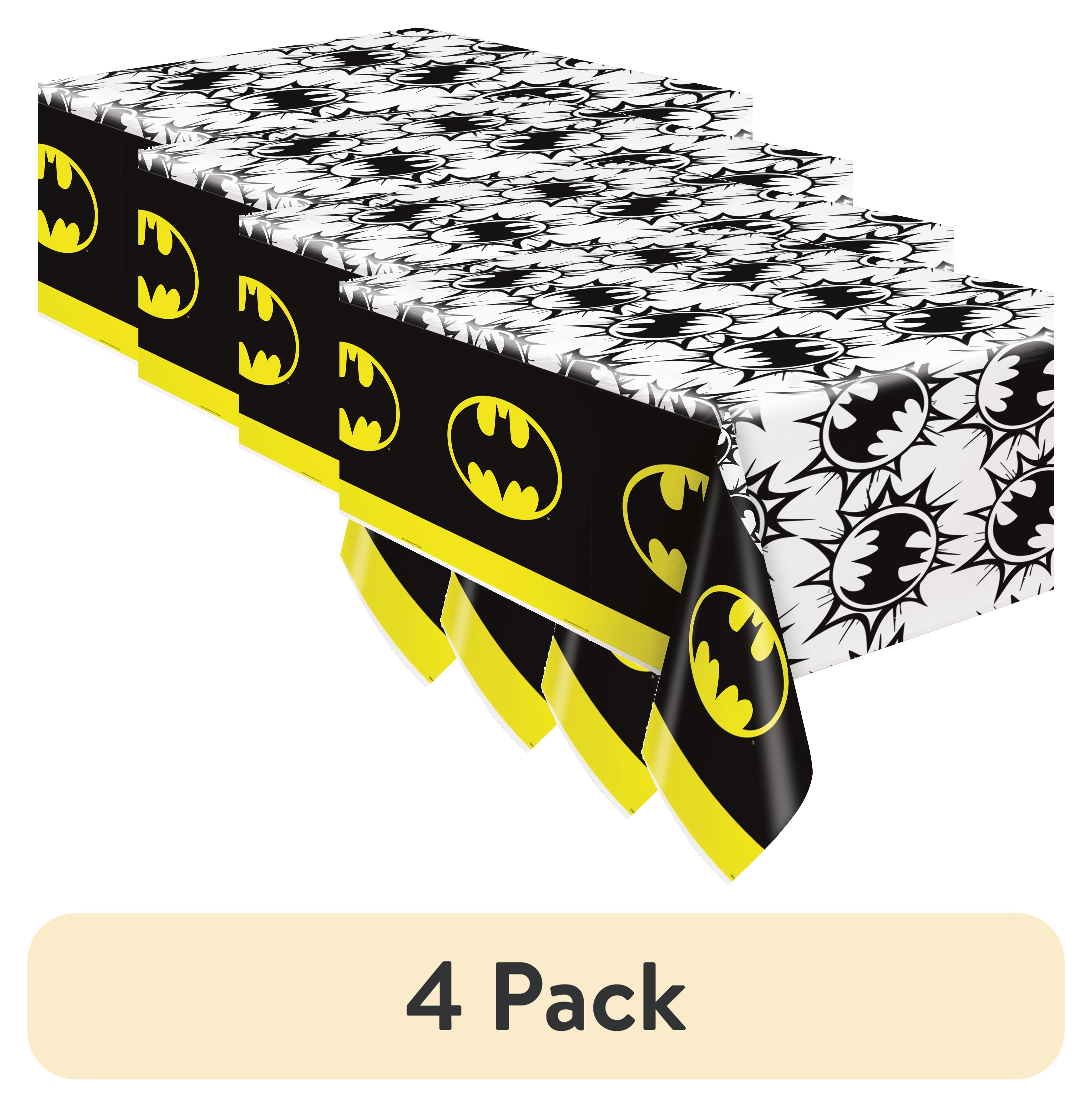 (4 pack) Batman Birthday Plastic Party Tablecloth, 84 x 54in - Walmart.com