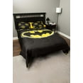 Batman Queen Size 3pc Comforter Set, Superhero Bedding, Black & Yellow ...