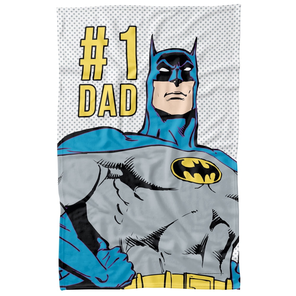 Batman Blanket, 36"x58" Batman No.1 Dad Fleece Blanket - Walmart.com