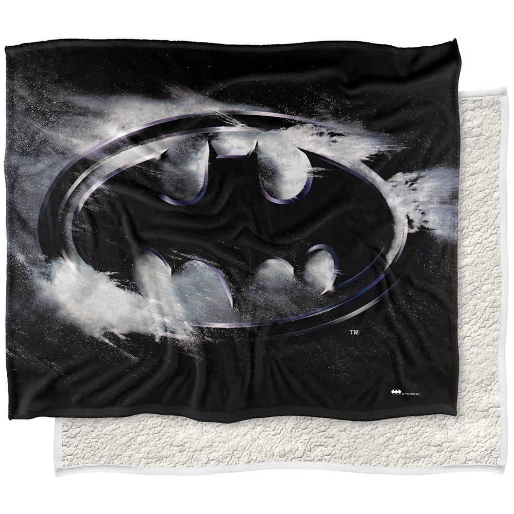 Batman Blanket, 50' x 60' Batman Returns Logo Silky Touch Sherpa Back ...