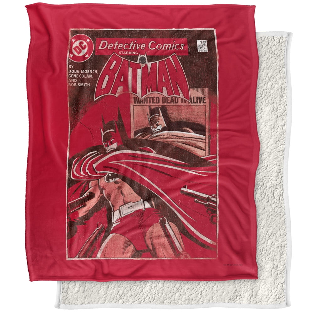 Batman Blanket, 50"x60", DOA Cover Silky Touch Sherpa Back Super Soft ...