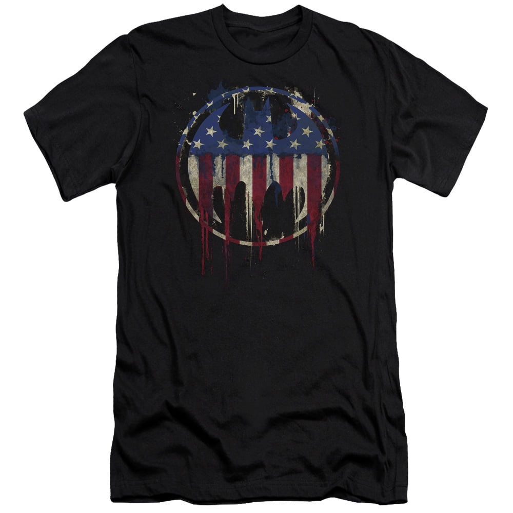 Batman Bleeding Signal S/S Adult 30/1 T-Shirt Black - Walmart Business ...