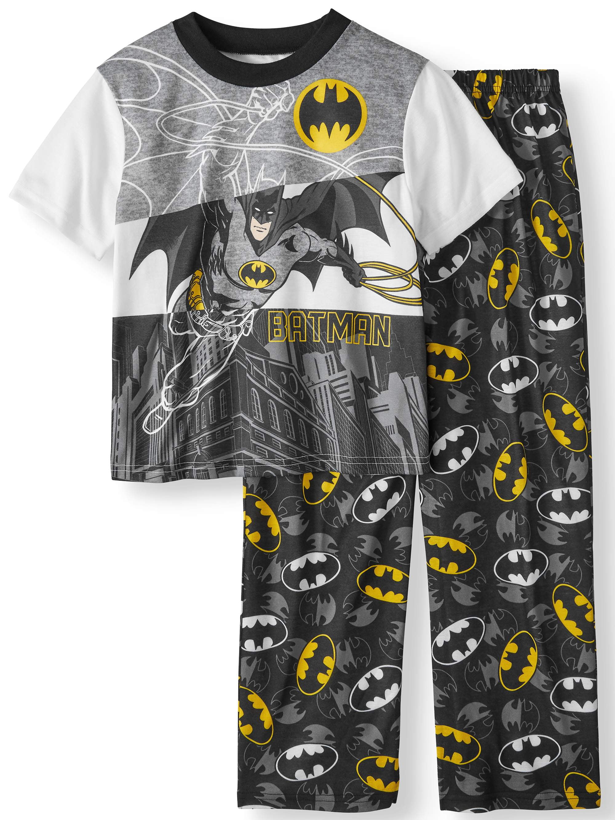 Batman Boys 4-7 2 Piece Pajama Set(Black 6) - Walmart.com