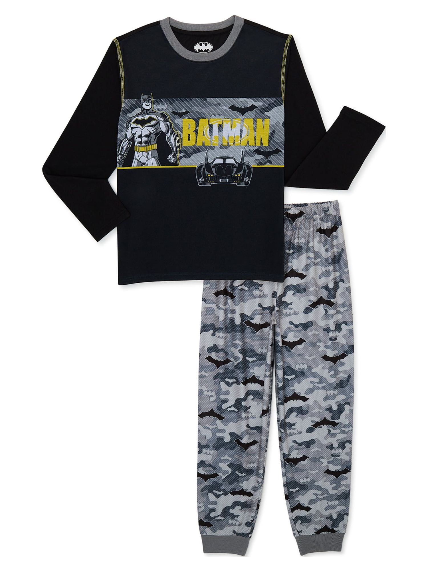 Batman Boys Long Sleeve Pajamas Set, 2-Piece, Sizes 4-12 - Walmart.com