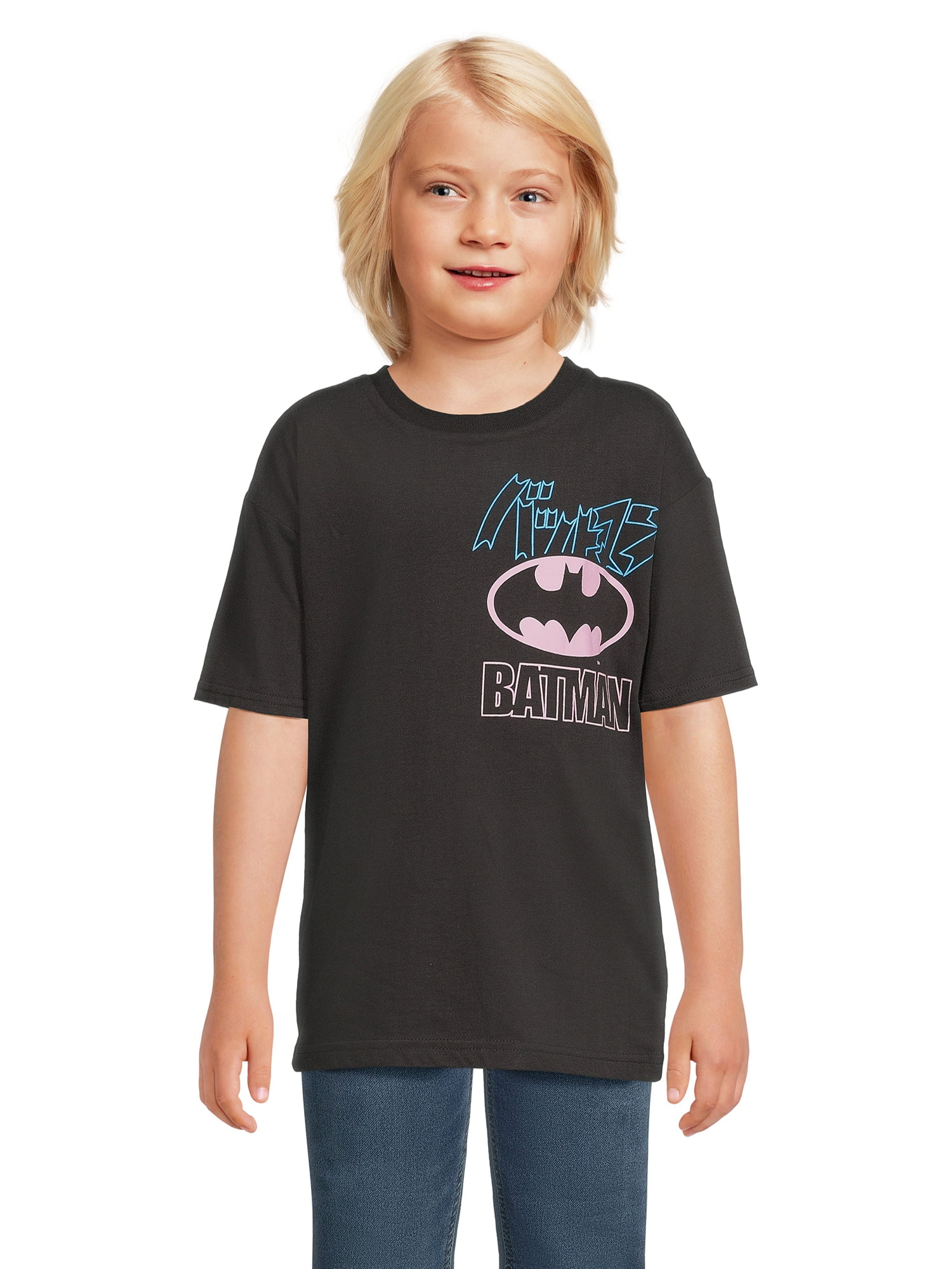 Batman Boys Short Sleeve Elevated Graphic T-Shirt, Sizes 4-18 - Walmart.com