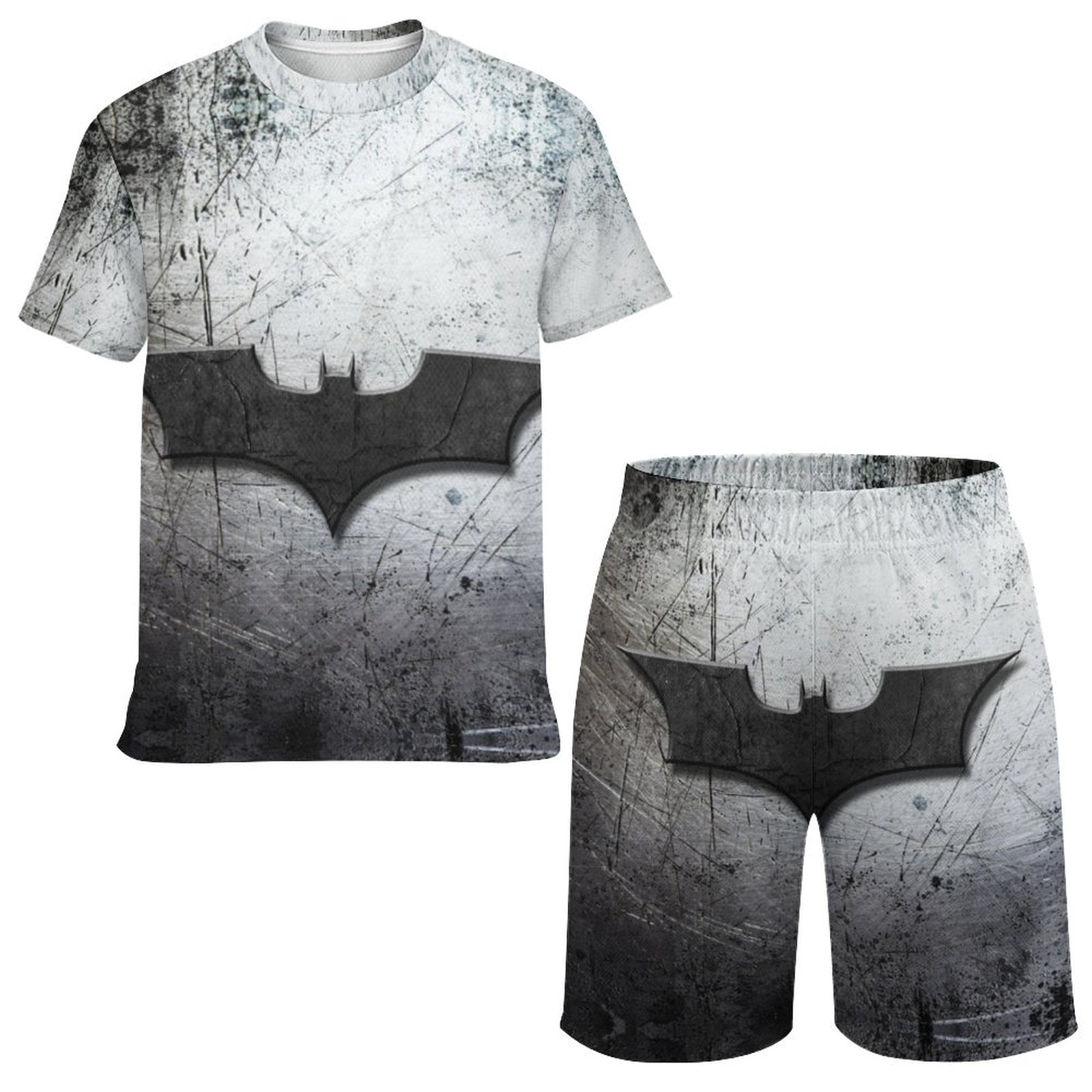 Batman Boys Short Sleeve T-Shirt And Mesh Shorts Outfit Set for Kids ...