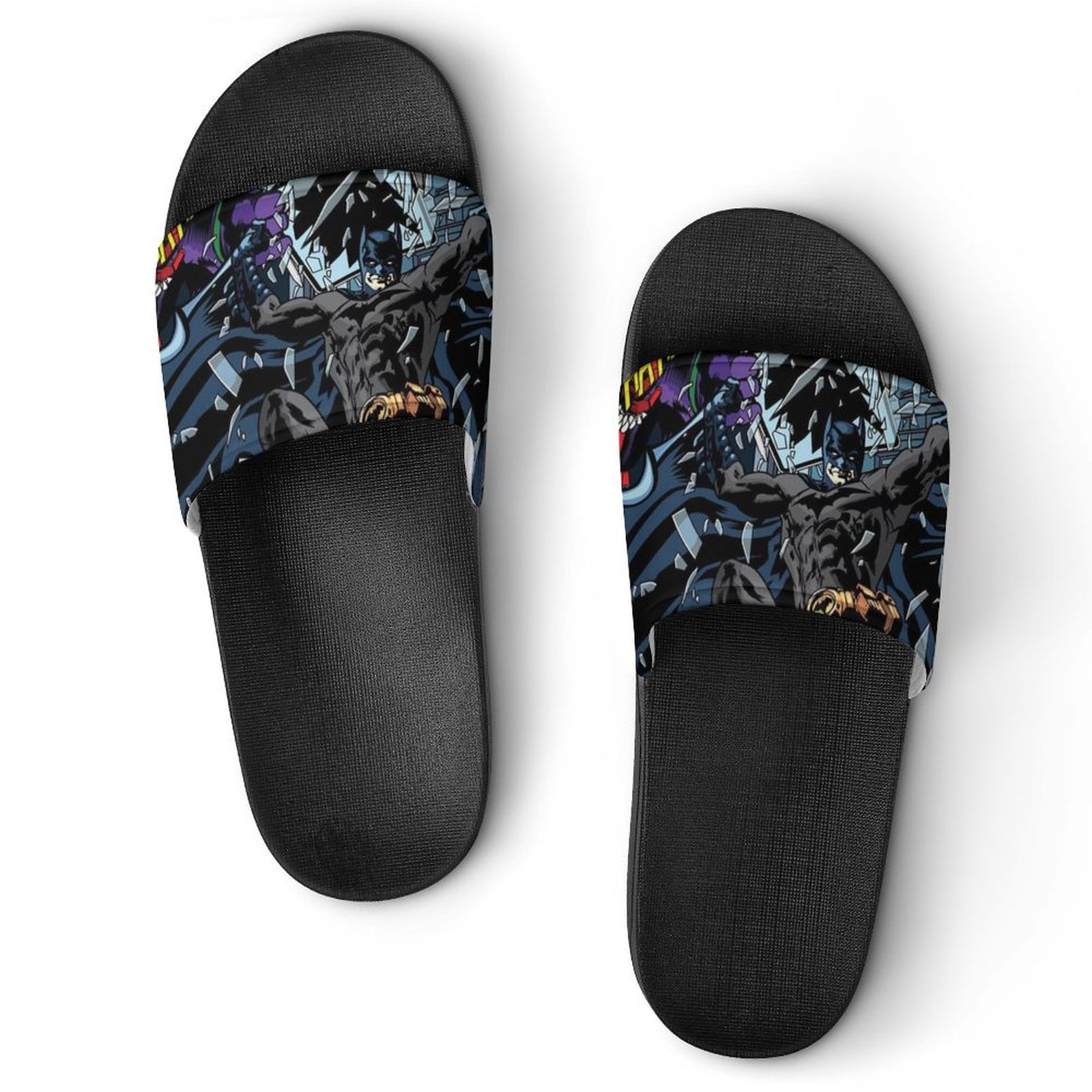 Batman Boys Slide Sandals, Comfort Casual Pool Slide Outdoor, Slip-On ...