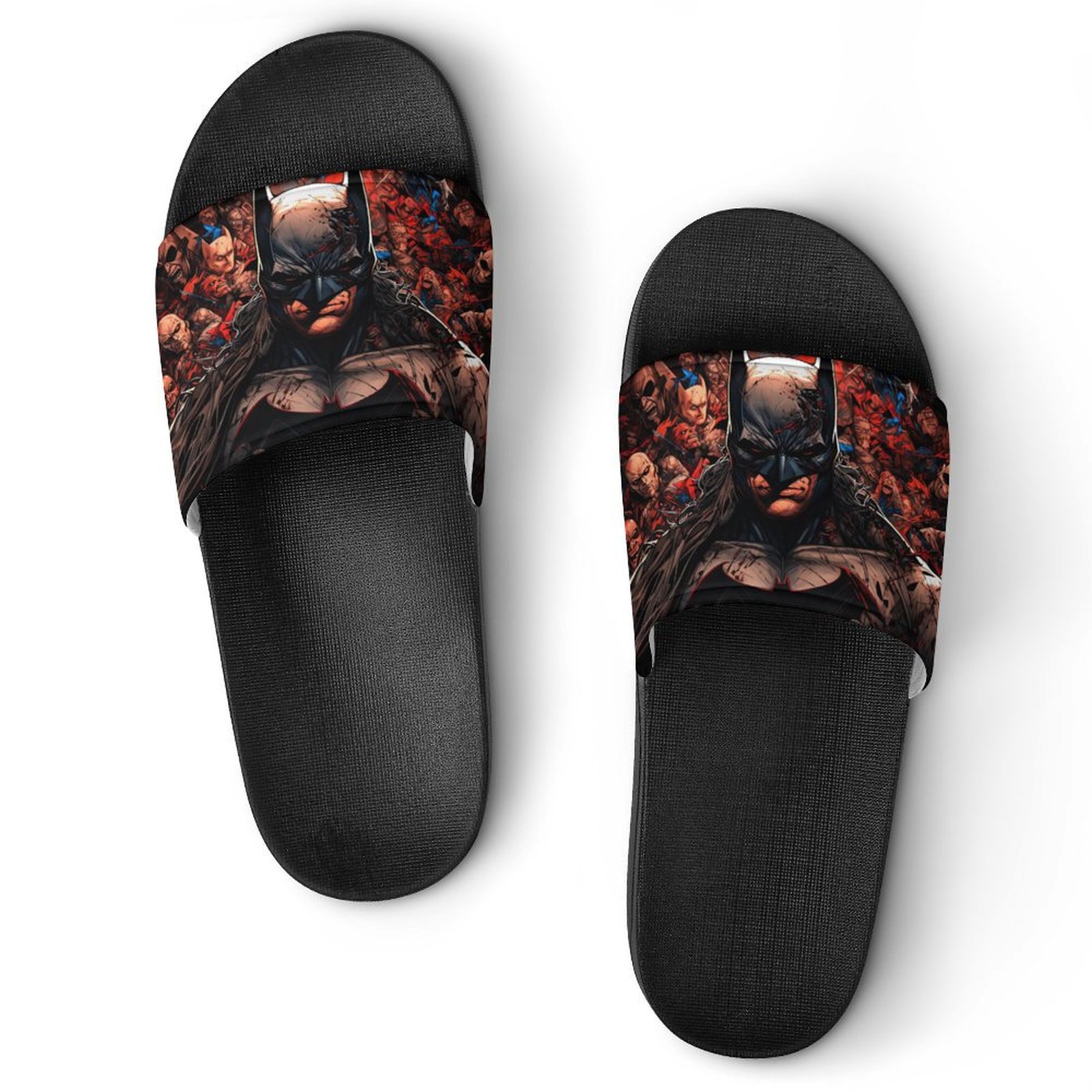 Batman Boys Slide Sandals, Comfort Casual Pool Slide Outdoor, Slip-On ...