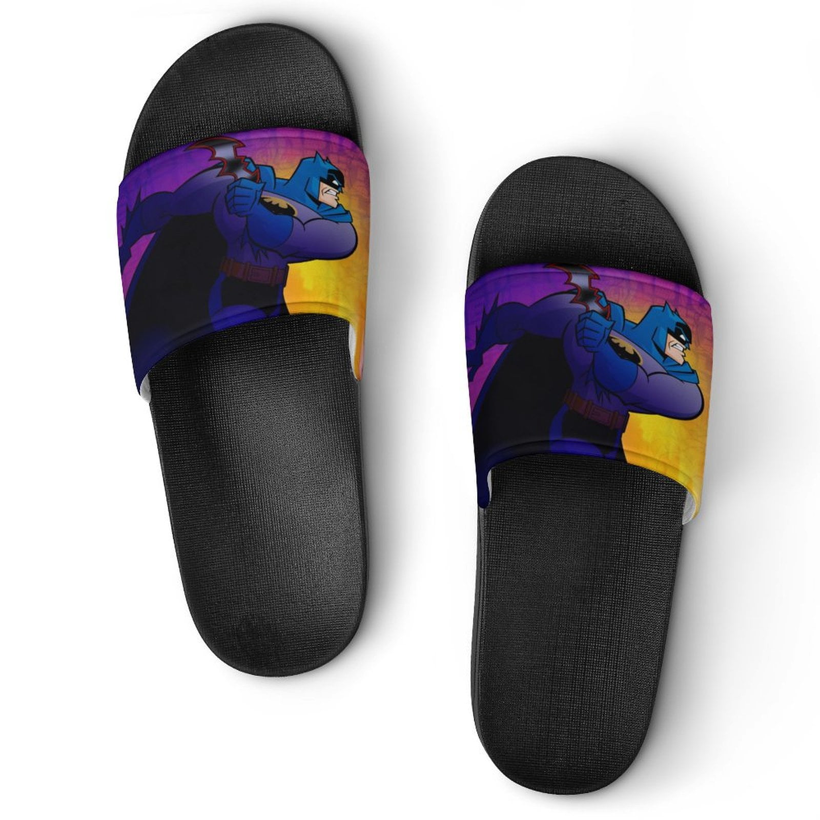 Batman Boys Slide Sandals, Comfort Casual Pool Slide Outdoor, Slip-On ...