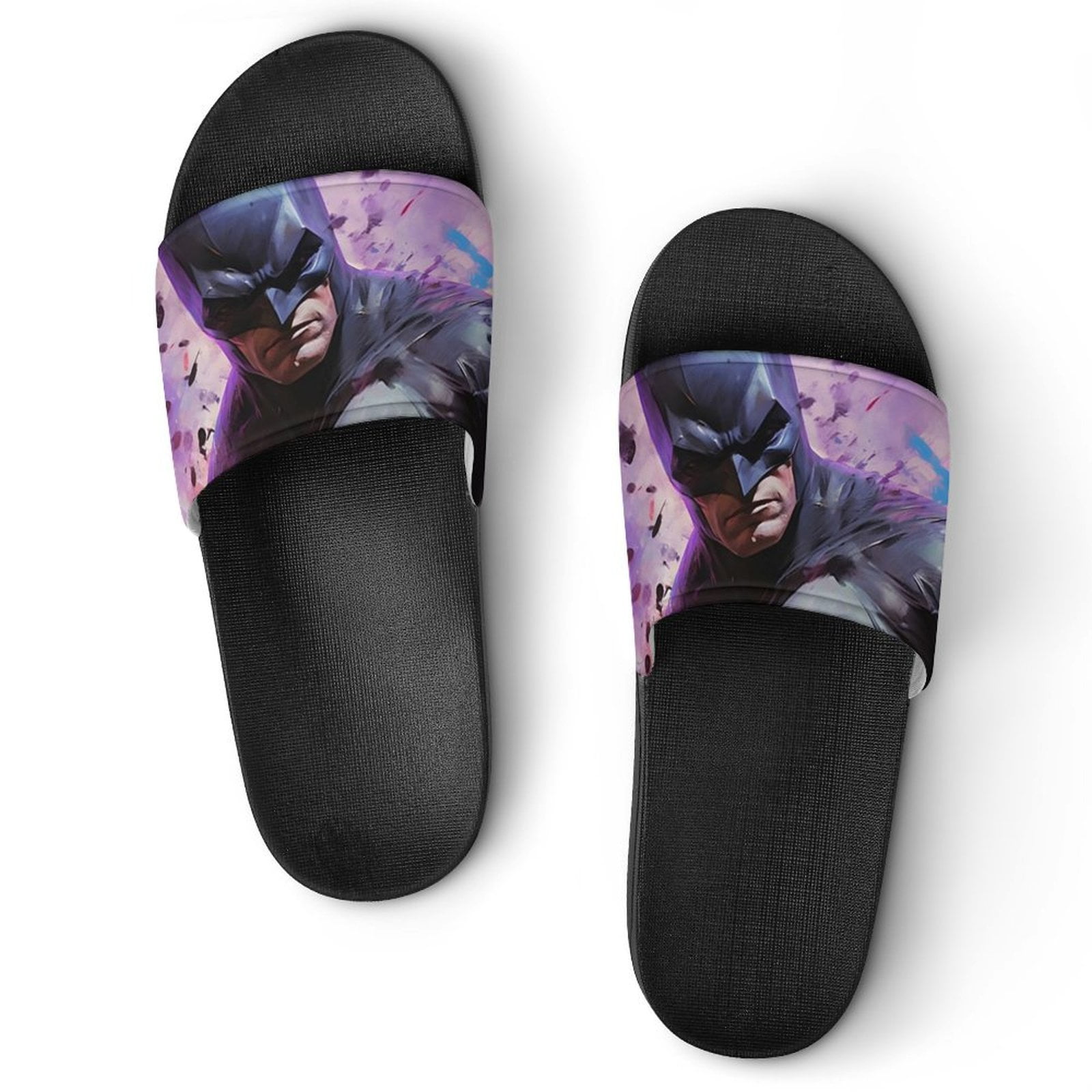 Batman Boys Slide Sandals, Comfort Casual Pool Slide Outdoor, Slip-On ...